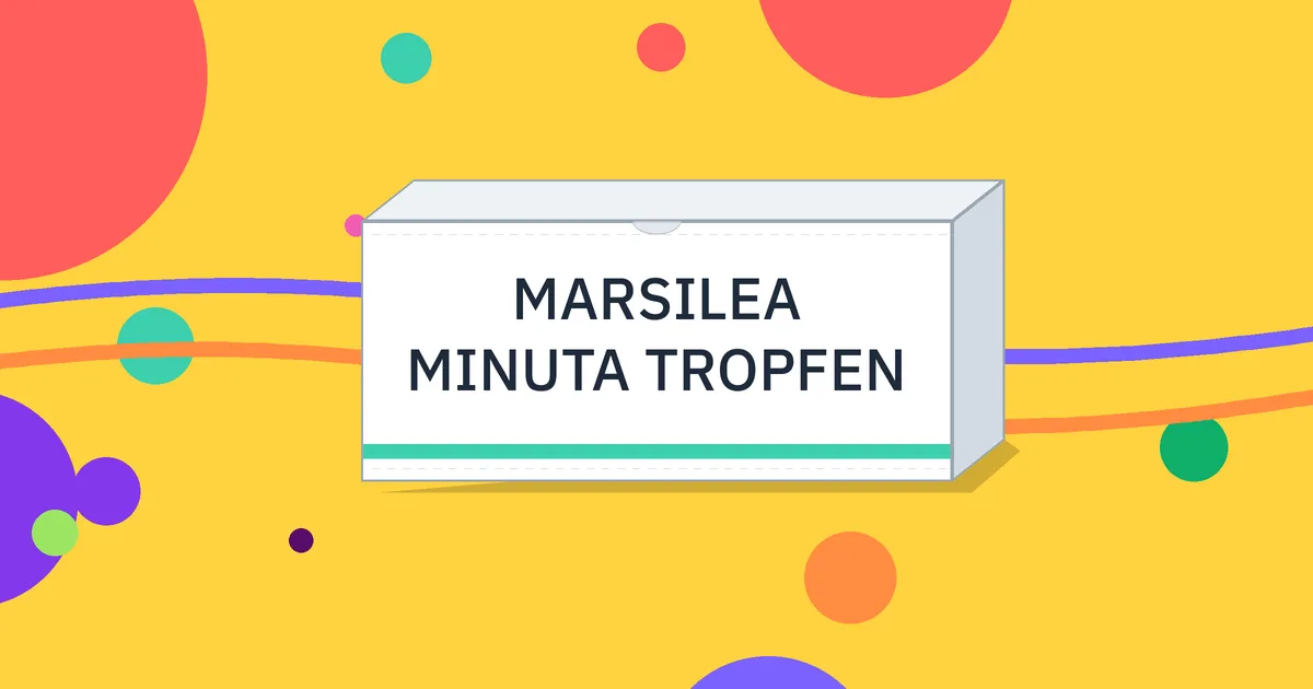 Symbolbild: Packung mit der Aufschrift MARSILEA MINUTA TROPFEN (PZN 17623627) – Verfügbarkeit und Bezug in Apotheken in Frankfurt am Main