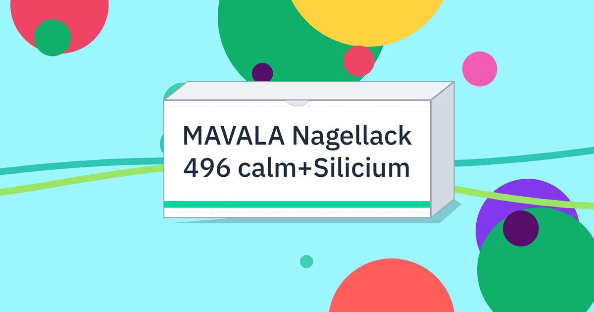 Symbolbild: Packung mit der Aufschrift MAVALA Nagellack 496 calm+Silicium (PZN 20421353) – Verfügbarkeit und Bezug in Apotheken in Frankfurt am Main