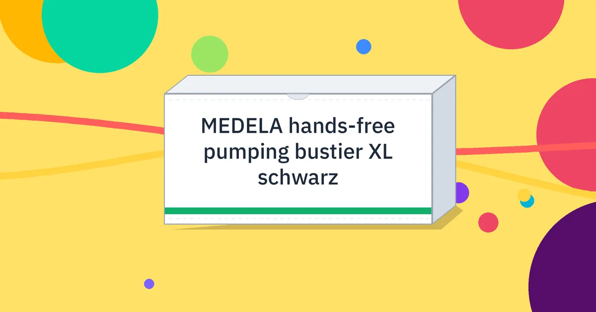 Symbolbild: Packung mit der Aufschrift MEDELA hands-free pumping bustier XL schwarz (PZN 18269145) – Verfügbarkeit und Bezug in Apotheken in Frankfurt am Main