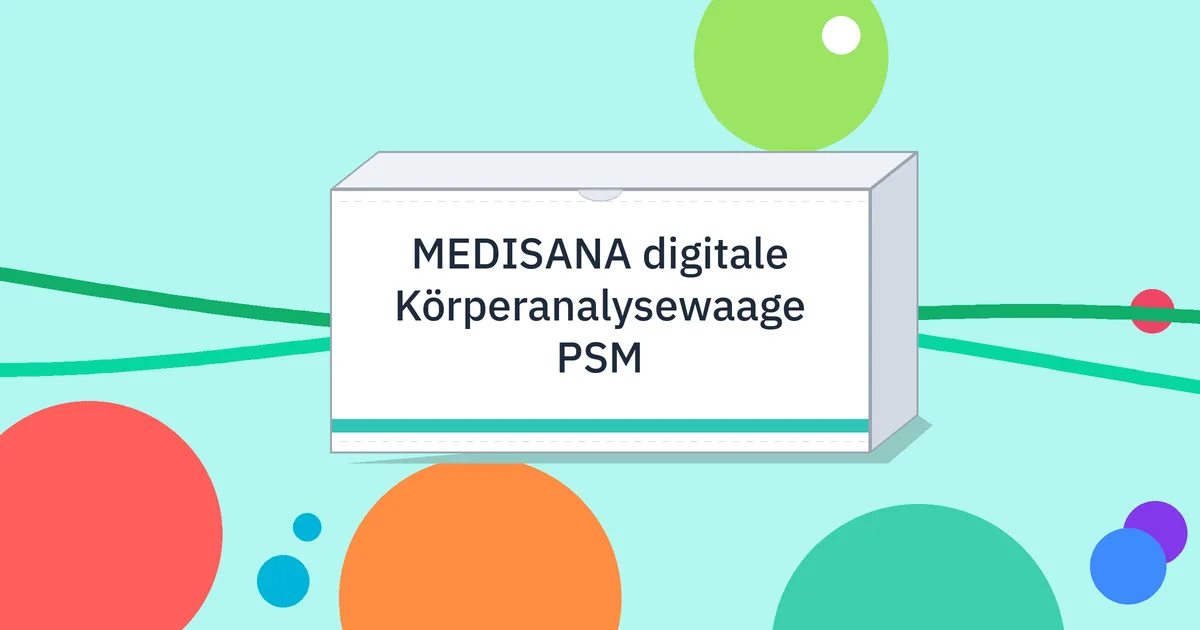 Symbolbild: Packung mit der Aufschrift MEDISANA digitale Körperanalysewaage PSM (PZN 09764710) – Verfügbarkeit und Bezug in Apotheken in Frankfurt am Main