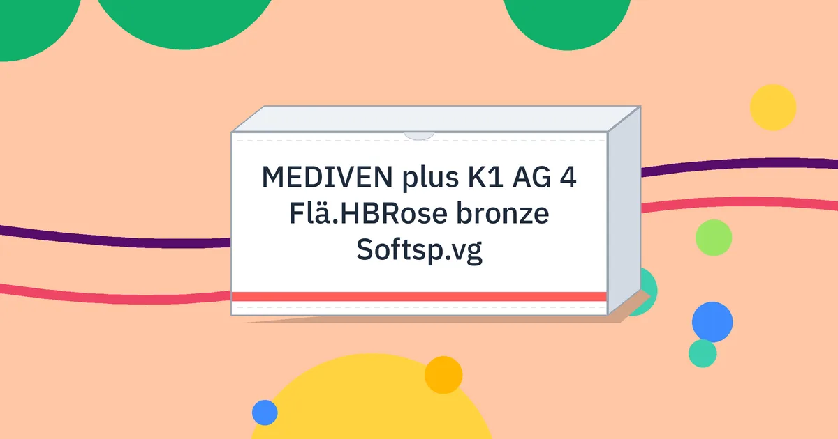 Symbolbild: Packung mit der Aufschrift MEDIVEN plus K1 AG 4 Flä.HBRose bronze Softsp.vg (PZN 15912511) – Verfügbarkeit und Bezug in Apotheken in Frankfurt am Main