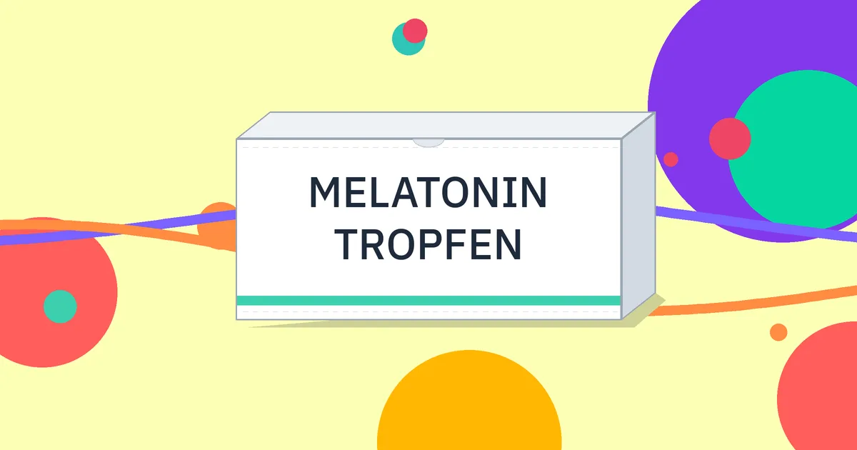 Symbolbild: Packung mit der Aufschrift MELATONIN TROPFEN (PZN 19363047) – Verfügbarkeit und Bezug in Apotheken in Frankfurt am Main