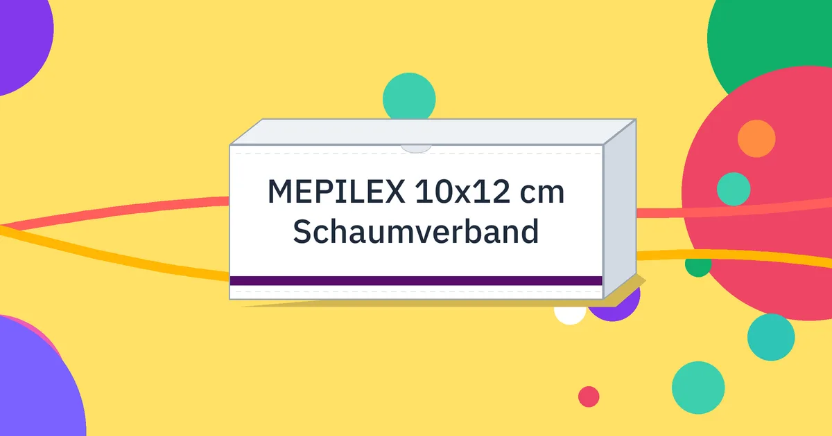 Symbolbild: Packung mit der Aufschrift MEPILEX 10x12 cm Schaumverband (PZN 02884233) – Verfügbarkeit und Bezug in Apotheken in Frankfurt am Main