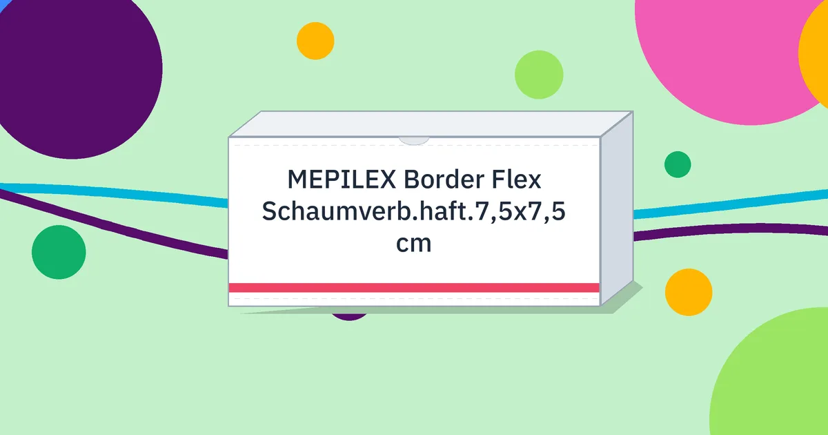 Symbolbild: Packung mit der Aufschrift MEPILEX Border Flex Schaumverb.haft.7,5x7,5 cm (PZN 19900108) – Verfügbarkeit und Bezug in Apotheken in Frankfurt am Main