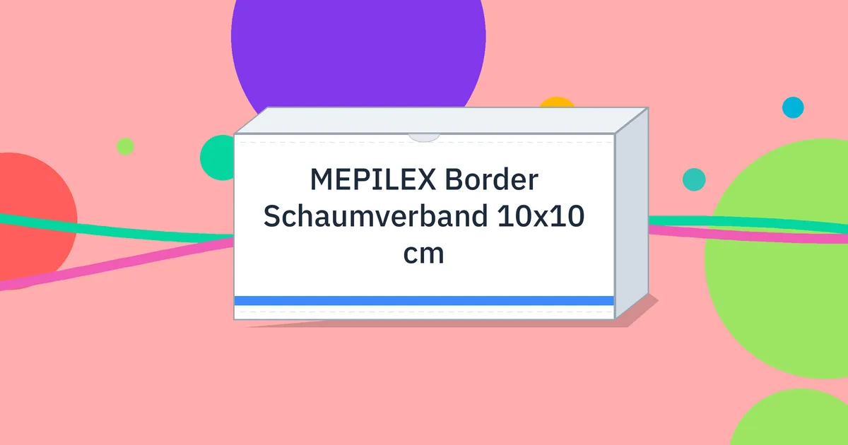 Symbolbild: Packung mit der Aufschrift MEPILEX Border Schaumverband 10x10 cm (PZN 18052061) – Verfügbarkeit und Bezug in Apotheken in Frankfurt am Main