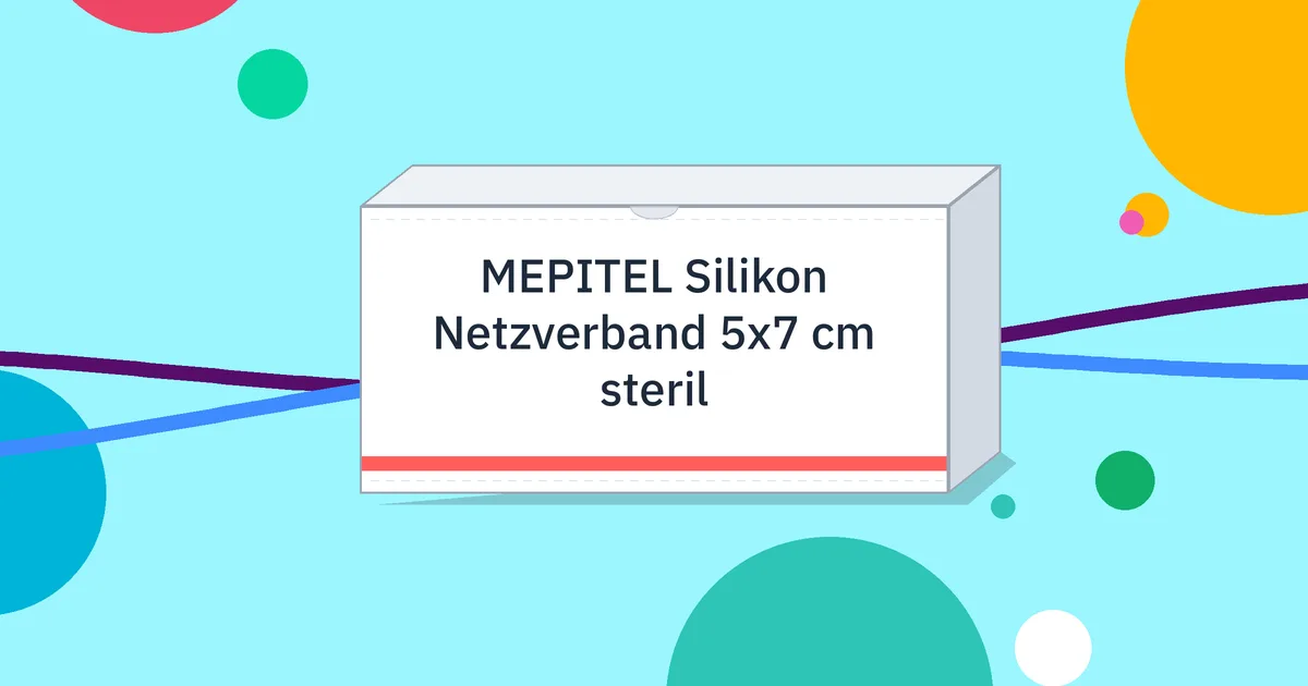 Symbolbild: Packung mit der Aufschrift MEPITEL Silikon Netzverband 5x7 cm steril (PZN 02818443) – Verfügbarkeit und Bezug in Apotheken in Frankfurt am Main