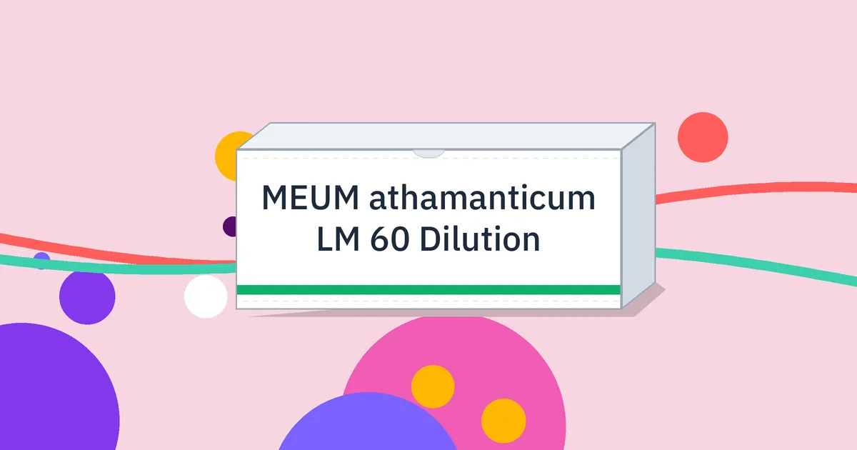 Symbolbild: Packung mit der Aufschrift MEUM athamanticum LM 60 Dilution (PZN 13607749) – Verfügbarkeit und Bezug in Apotheken in Frankfurt am Main