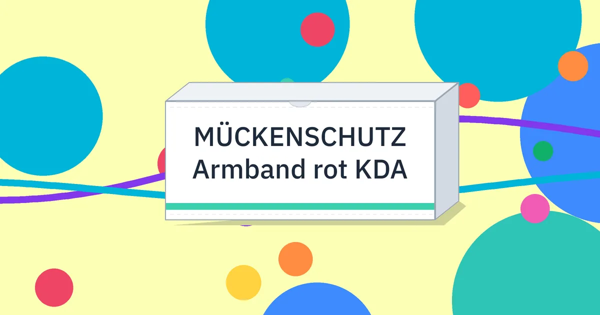Symbolbild: Packung mit der Aufschrift MÜCKENSCHUTZ Armband rot KDA (PZN 15319144) – Verfügbarkeit und Bezug in Apotheken in Frankfurt am Main