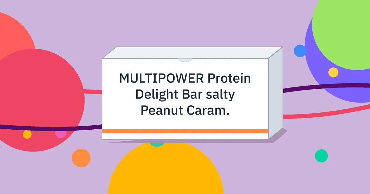 Symbolbild: Packung mit der Aufschrift MULTIPOWER Protein Delight Bar salty Peanut Caram. (PZN 14449005) – Verfügbarkeit und Bezug in Apotheken in Frankfurt am Main