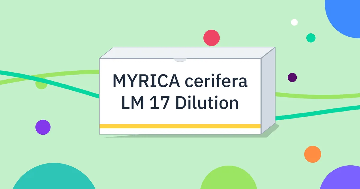 Symbolbild: Packung mit der Aufschrift MYRICA cerifera LM 17 Dilution (PZN 12957157) – Verfügbarkeit und Bezug in Apotheken in Frankfurt am Main