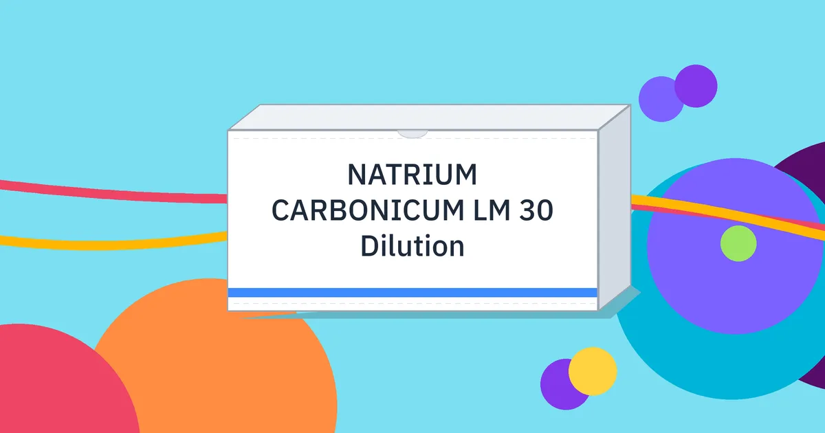 Symbolbild: Packung mit der Aufschrift NATRIUM CARBONICUM LM 30 Dilution (PZN 12961868) – Verfügbarkeit und Bezug in Apotheken in Frankfurt am Main