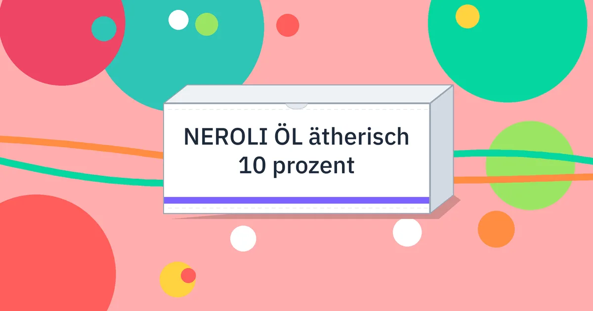 Symbolbild: Packung mit der Aufschrift NEROLI ÖL ätherisch 10 prozent (PZN 04261358) – Verfügbarkeit und Bezug in Apotheken in Frankfurt am Main