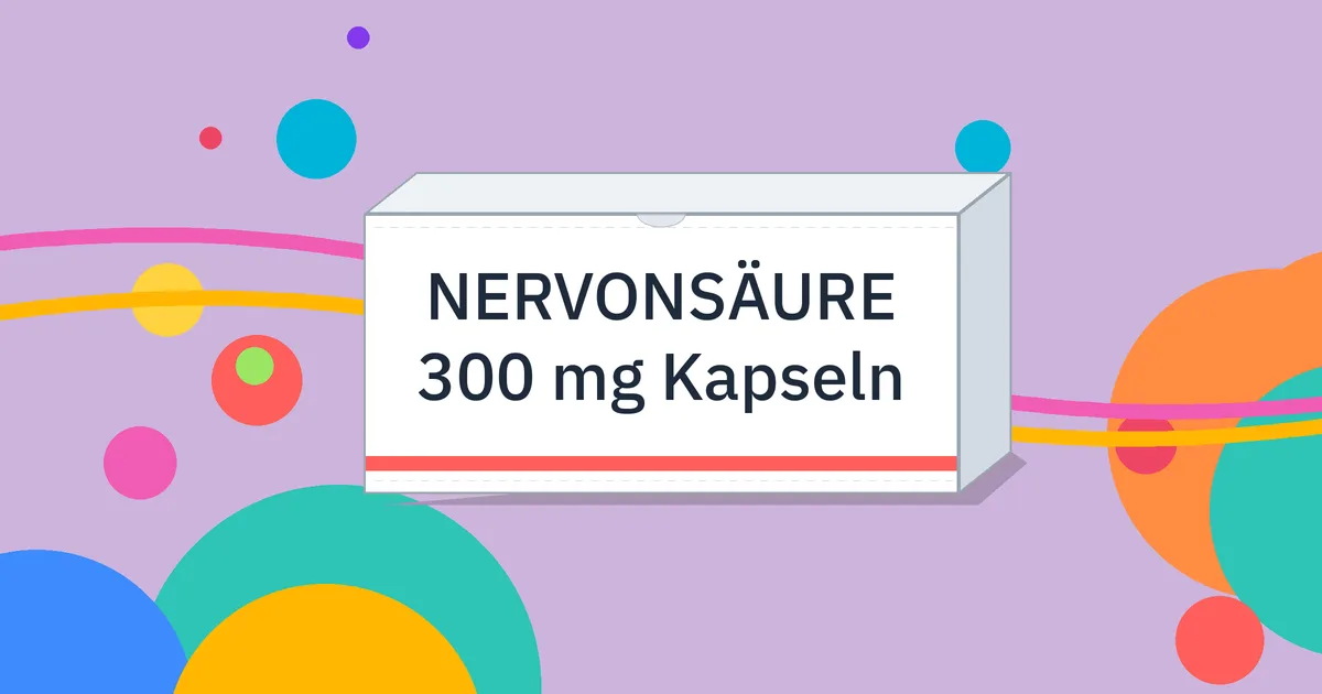 Symbolbild: Packung mit der Aufschrift NERVONSÄURE 300 mg Kapseln (PZN 19918775) – Verfügbarkeit und Bezug in Apotheken in Frankfurt am Main