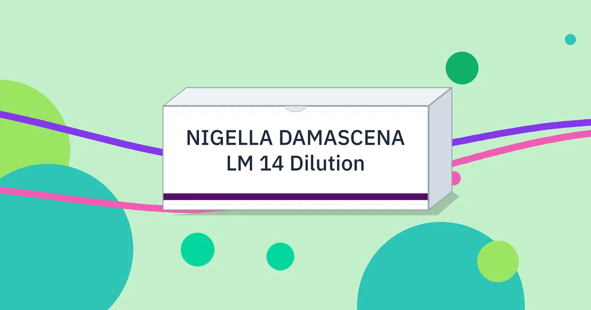 Symbolbild: Packung mit der Aufschrift NIGELLA DAMASCENA LM 14 Dilution (PZN 13618196) – Verfügbarkeit und Bezug in Apotheken in Frankfurt am Main