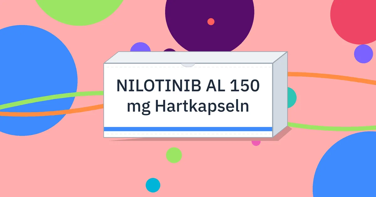 Symbolbild: Packung mit der Aufschrift NILOTINIB AL 150 mg Hartkapseln (PZN 19265250) – Verfügbarkeit und Bezug in Apotheken in Frankfurt am Main