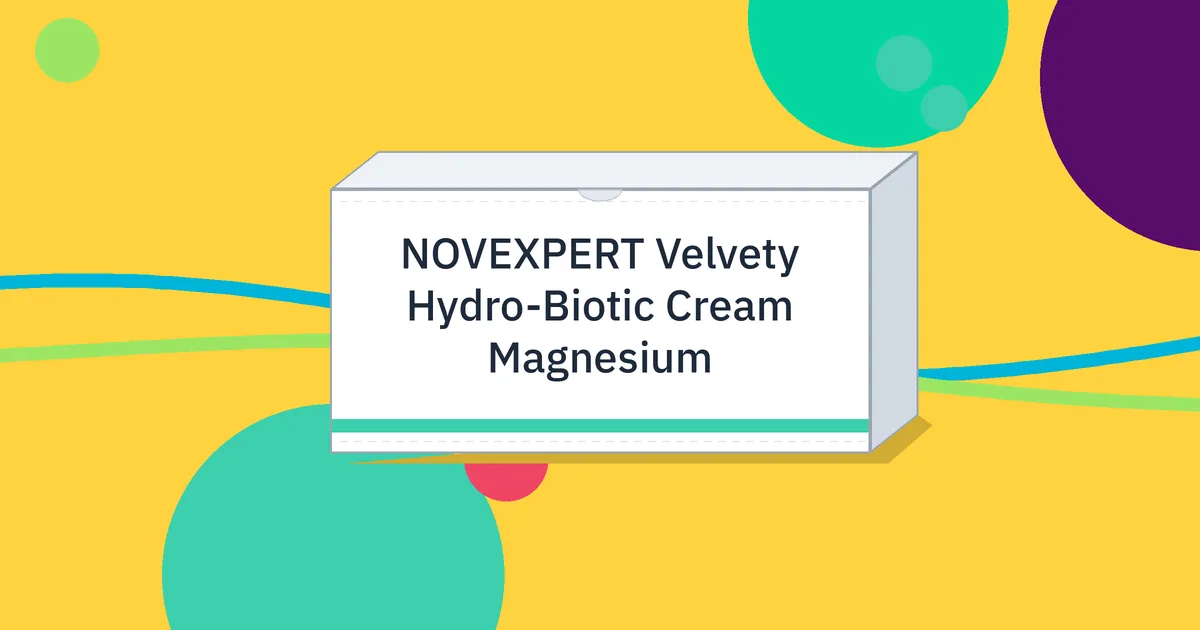 Symbolbild: Packung mit der Aufschrift NOVEXPERT Velvety Hydro-Biotic Cream Magnesium (PZN 19147591) – Verfügbarkeit und Bezug in Apotheken in Frankfurt am Main