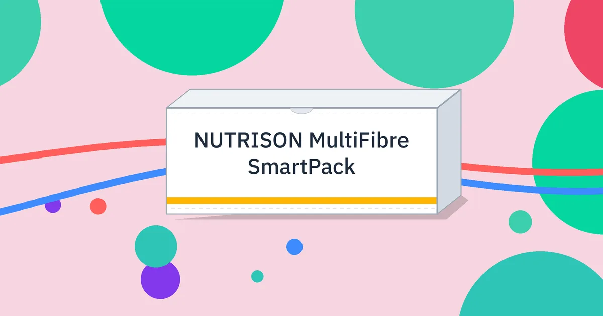 Symbolbild: Packung mit der Aufschrift NUTRISON MultiFibre SmartPack (PZN 14132225) – Verfügbarkeit und Bezug in Apotheken in Frankfurt am Main