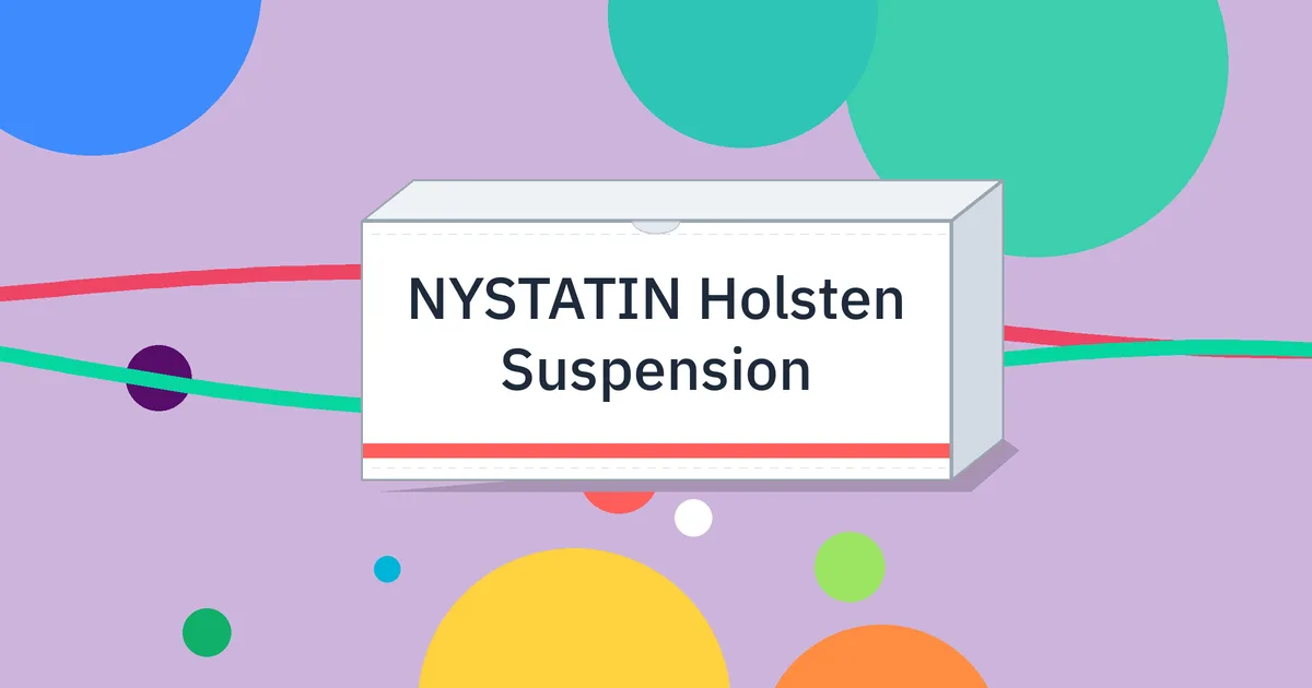 Symbolbild: Packung mit der Aufschrift NYSTATIN Holsten Suspension (PZN 00710204) – Verfügbarkeit und Bezug in Apotheken in Frankfurt am Main