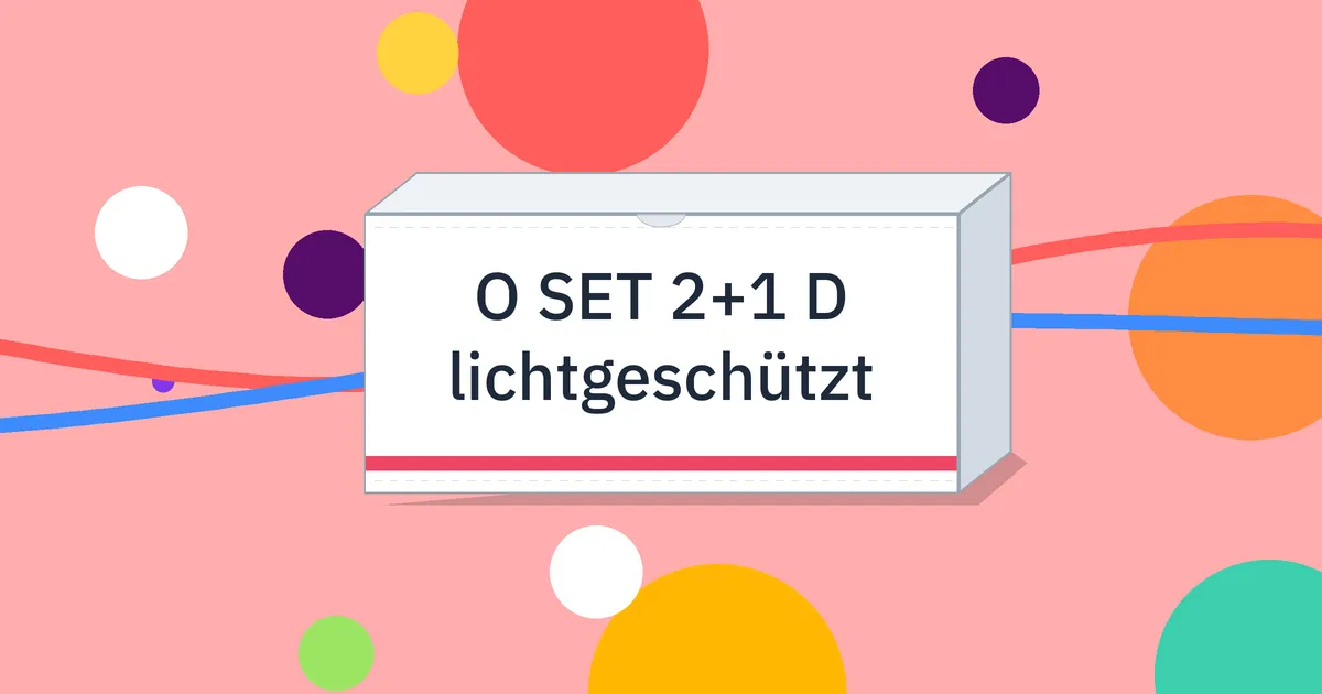 Symbolbild: Packung mit der Aufschrift O SET 2+1 D lichtgeschützt (PZN 13833150) – Verfügbarkeit und Bezug in Apotheken in Frankfurt am Main