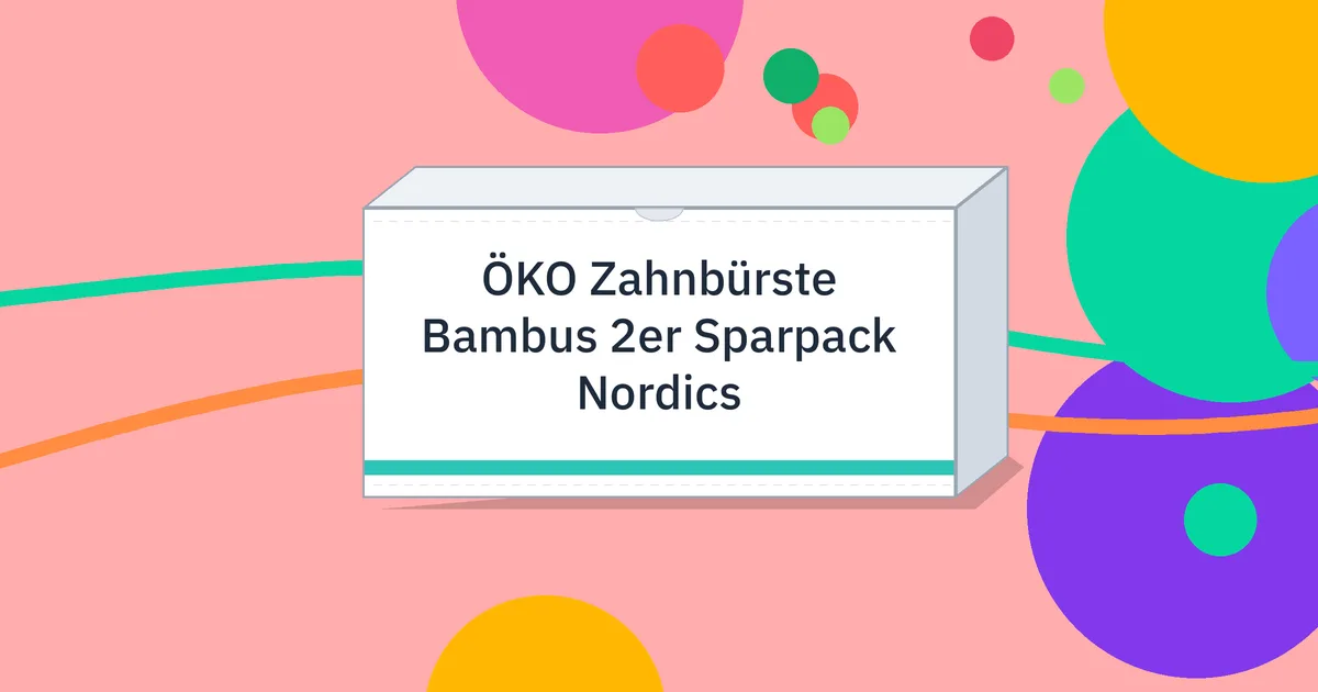 Symbolbild: Packung mit der Aufschrift ÖKO Zahnbürste Bambus 2er Sparpack Nordics (PZN 19513268) – Verfügbarkeit und Bezug in Apotheken in Frankfurt am Main