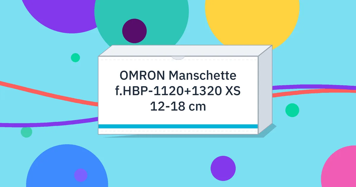 Symbolbild: Packung mit der Aufschrift OMRON Manschette f.HBP-1120+1320 XS 12-18 cm (PZN 14057558) – Verfügbarkeit und Bezug in Apotheken in Frankfurt am Main
