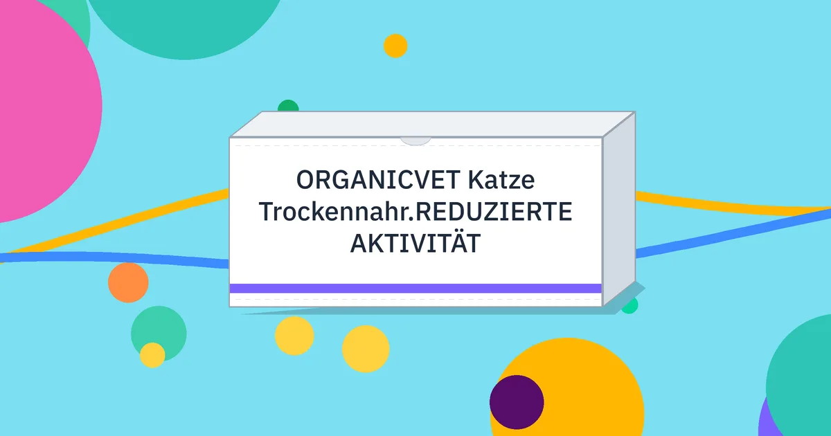 Symbolbild: Packung mit der Aufschrift ORGANICVET Katze Trockennahr.REDUZIERTE AKTIVITÄT (PZN 12354140) – Verfügbarkeit und Bezug in Apotheken in Frankfurt am Main