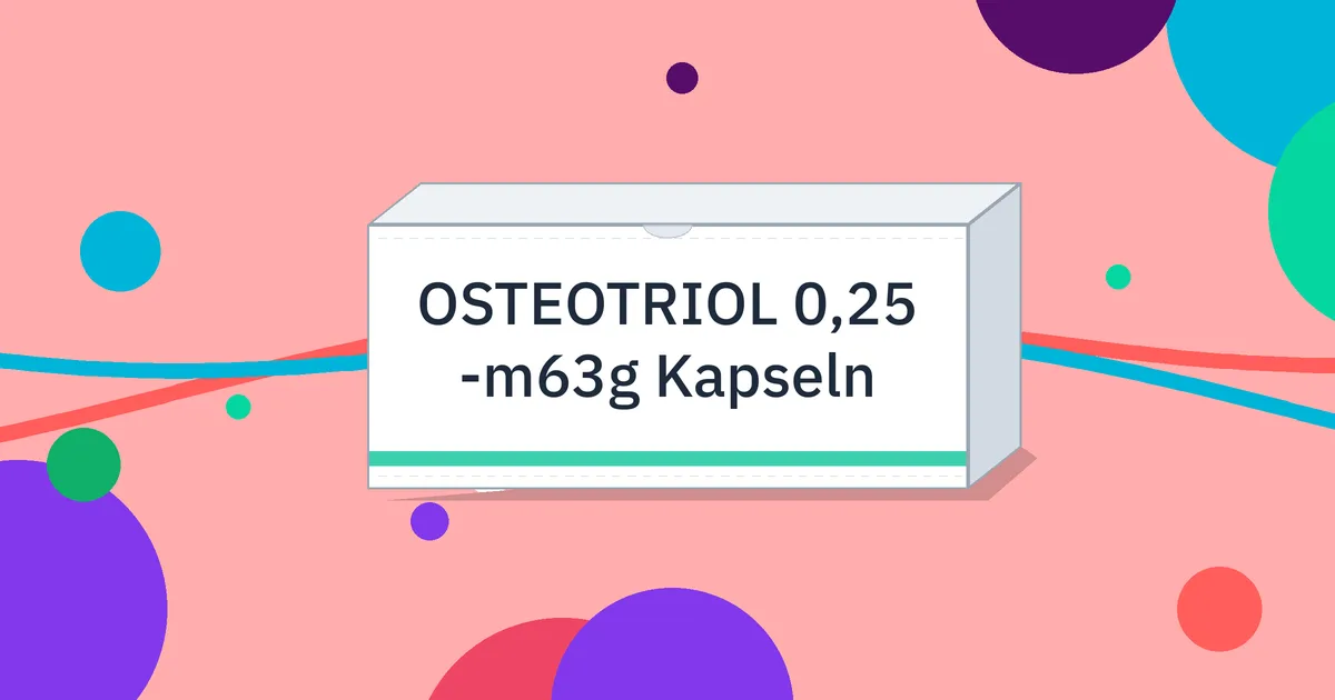 Symbolbild: Packung mit der Aufschrift OSTEOTRIOL 0,25 -m63g Kapseln (PZN 01929525) – Verfügbarkeit und Bezug in Apotheken in Frankfurt am Main