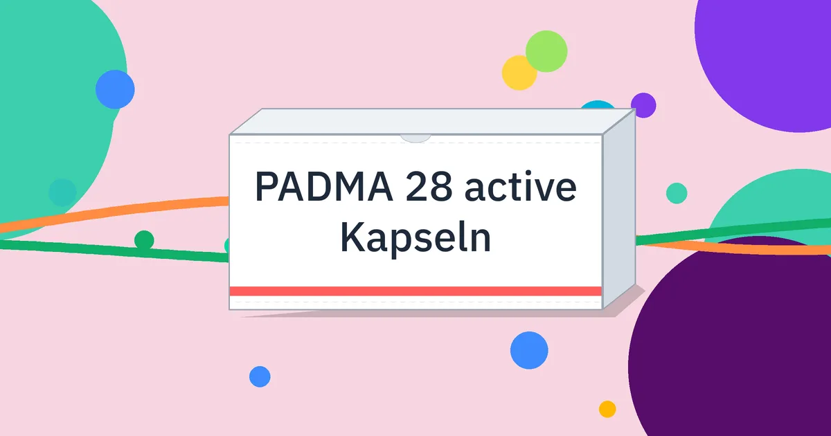 Symbolbild: Packung mit der Aufschrift PADMA 28 active Kapseln (PZN 16599683) – Verfügbarkeit und Bezug in Apotheken in Frankfurt am Main
