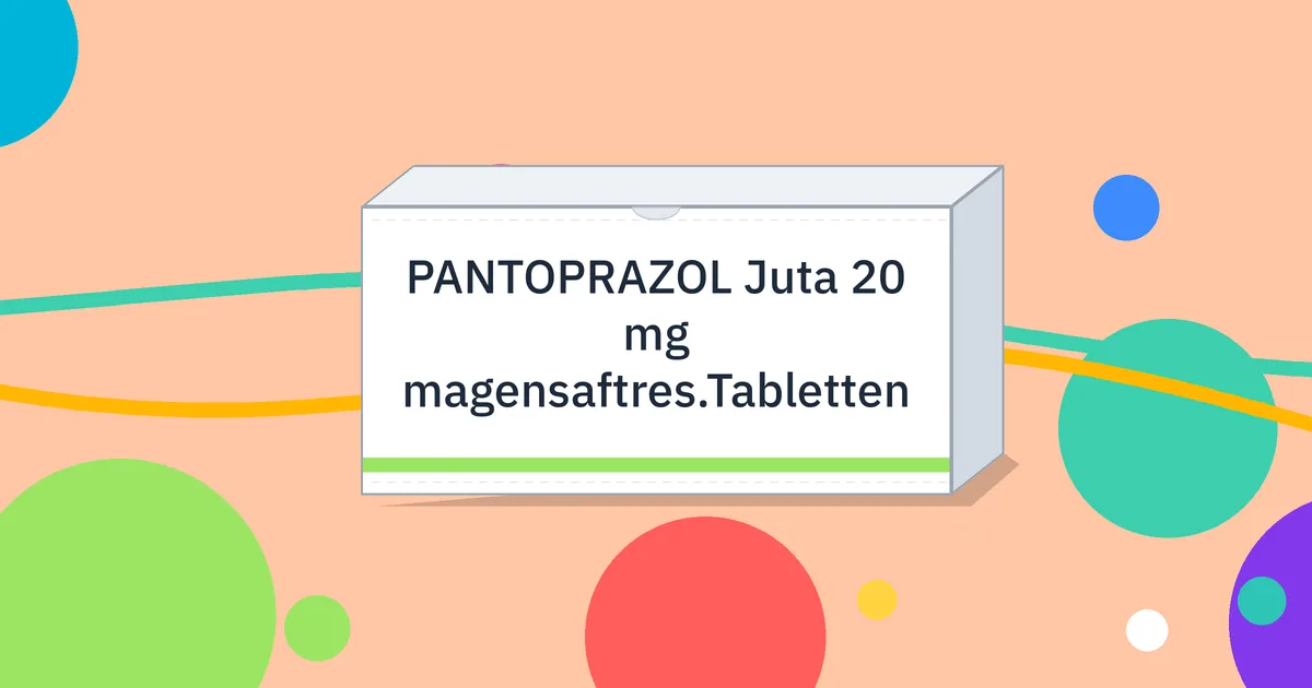 Symbolbild: Packung mit der Aufschrift PANTOPRAZOL Juta 20 mg magensaftres.Tabletten (PZN 18094013) – Verfügbarkeit und Bezug in Apotheken in Frankfurt am Main