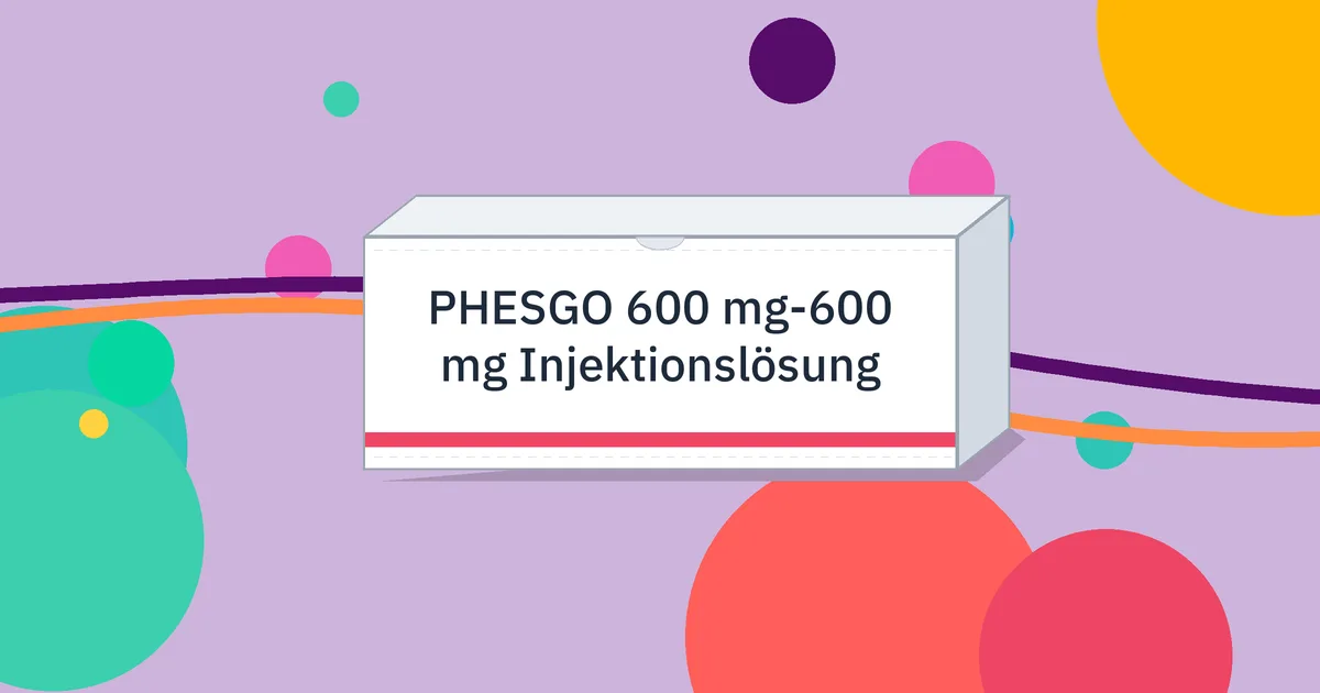Symbolbild: Packung mit der Aufschrift PHESGO 600 mg-600 mg Injektionslösung (PZN 19223145) – Verfügbarkeit und Bezug in Apotheken in Frankfurt am Main
