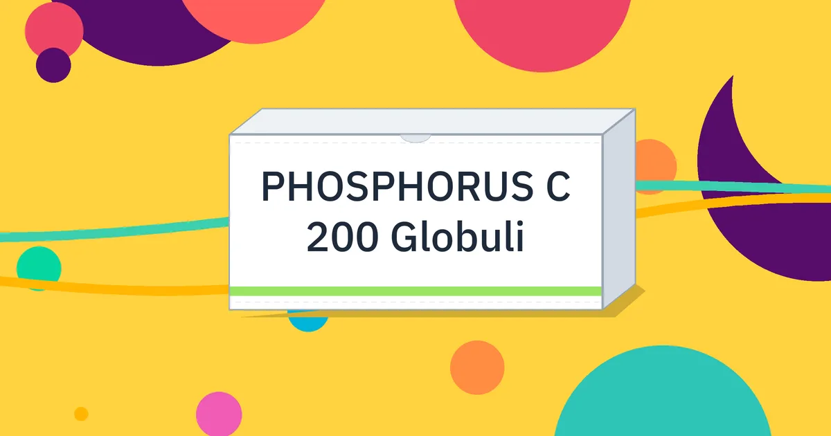 Symbolbild: Packung mit der Aufschrift PHOSPHORUS C 200 Globuli (PZN 13361981) – Verfügbarkeit und Bezug in Apotheken in Frankfurt am Main