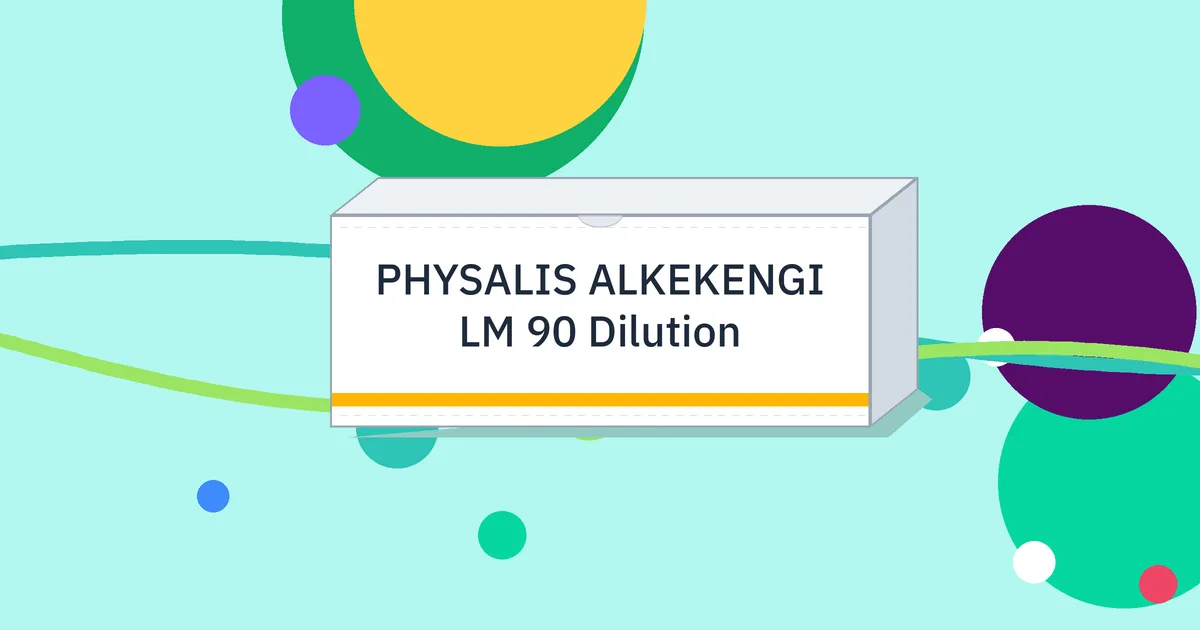 Symbolbild: Packung mit der Aufschrift PHYSALIS ALKEKENGI LM 90 Dilution (PZN 13639991) – Verfügbarkeit und Bezug in Apotheken in Frankfurt am Main