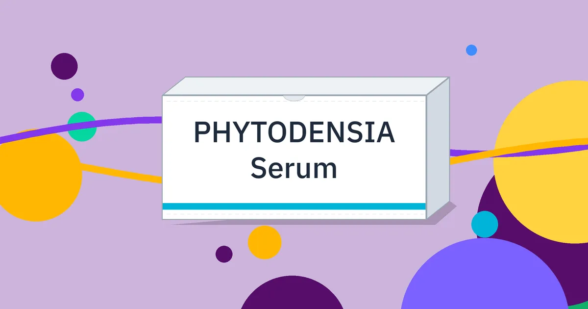 Symbolbild: Packung mit der Aufschrift PHYTODENSIA Serum (PZN 12474482) – Verfügbarkeit und Bezug in Apotheken in Frankfurt am Main