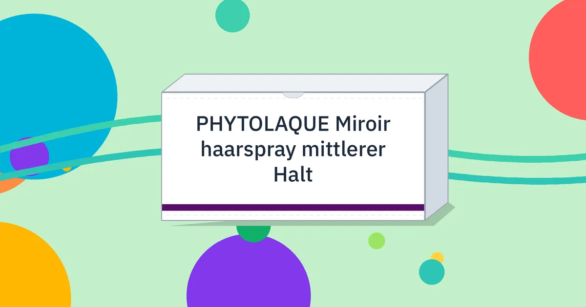 Symbolbild: Packung mit der Aufschrift PHYTOLAQUE Miroir haarspray mittlerer Halt (PZN 17514720) – Verfügbarkeit und Bezug in Apotheken in Frankfurt am Main