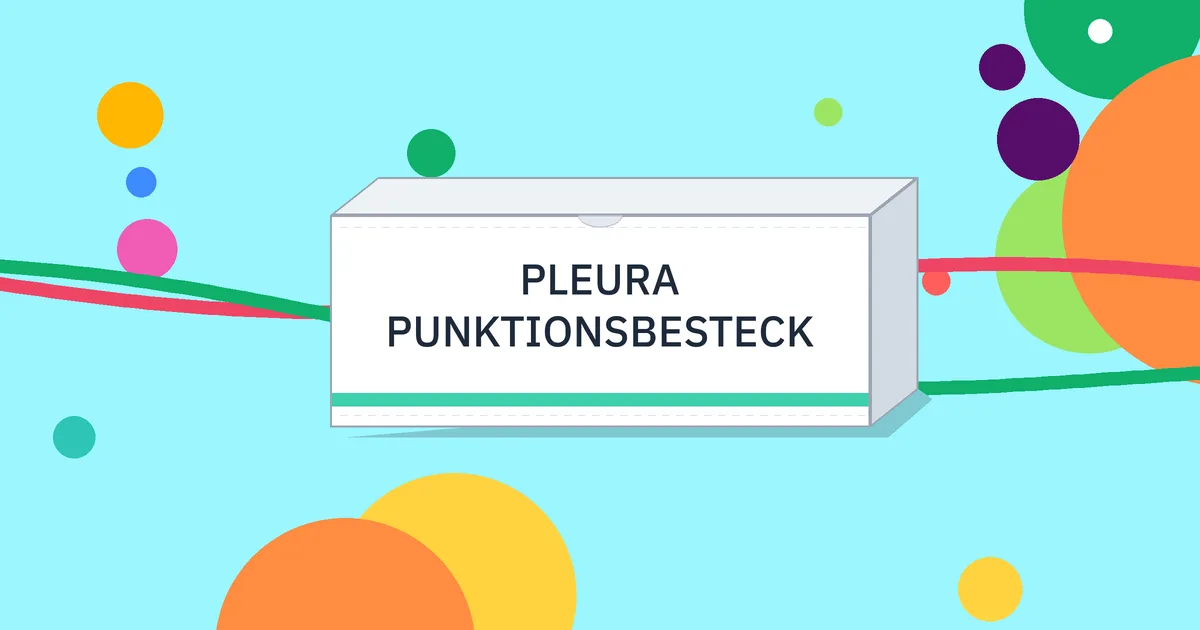 Symbolbild: Packung mit der Aufschrift PLEURA PUNKTIONSBESTECK (PZN 15315749) – Verfügbarkeit und Bezug in Apotheken in Frankfurt am Main