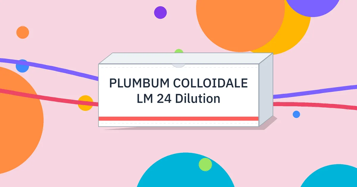 Symbolbild: Packung mit der Aufschrift PLUMBUM COLLOIDALE LM 24 Dilution (PZN 13040372) – Verfügbarkeit und Bezug in Apotheken in Frankfurt am Main