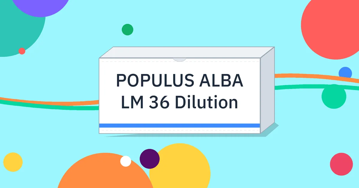 Symbolbild: Packung mit der Aufschrift POPULUS ALBA LM 36 Dilution (PZN 13664032) – Verfügbarkeit und Bezug in Apotheken in Frankfurt am Main