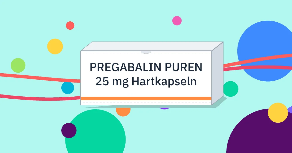Symbolbild: Packung mit der Aufschrift PREGABALIN PUREN 25 mg Hartkapseln (PZN 12436501) – Verfügbarkeit und Bezug in Apotheken in Frankfurt am Main