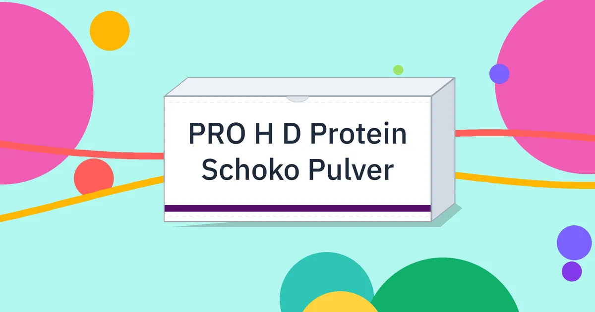 Symbolbild: Packung mit der Aufschrift PRO H D Protein Schoko Pulver (PZN 07681836) – Verfügbarkeit und Bezug in Apotheken in Frankfurt am Main