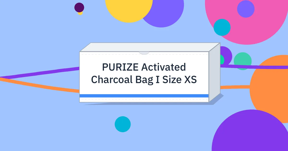 Symbolbild: Packung mit der Aufschrift PURIZE Activated Charcoal Bag I Size XS (PZN 20294268) – Verfügbarkeit und Bezug in Apotheken in Frankfurt am Main