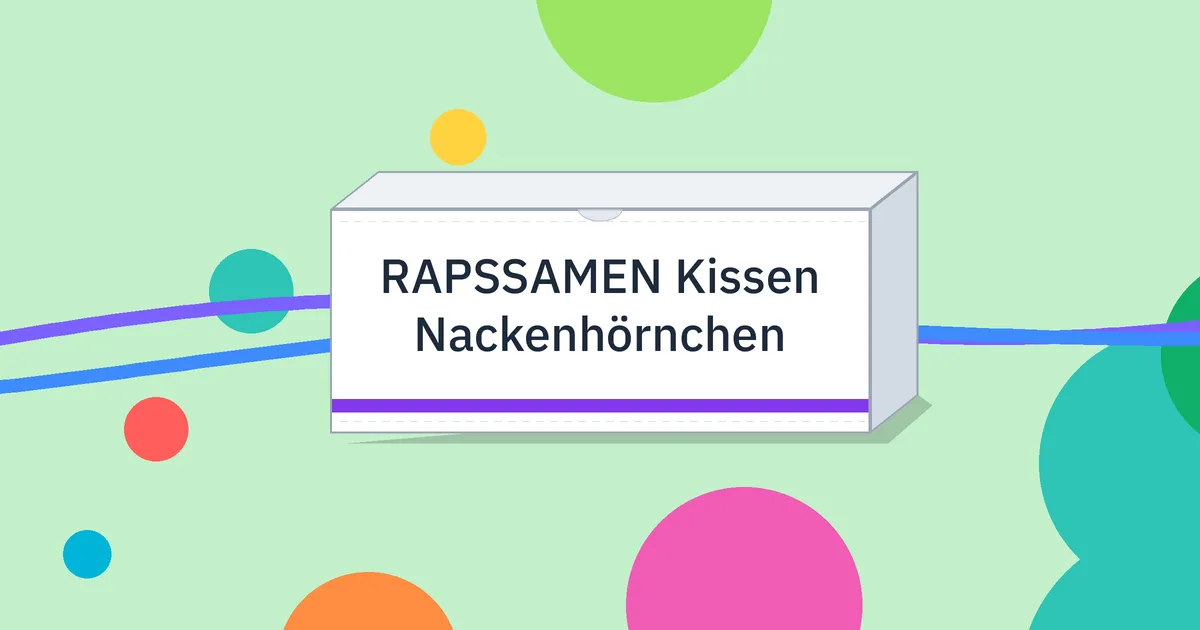 Symbolbild: Packung mit der Aufschrift RAPSSAMEN Kissen Nackenhörnchen (PZN 05452787) – Verfügbarkeit und Bezug in Apotheken in Frankfurt am Main