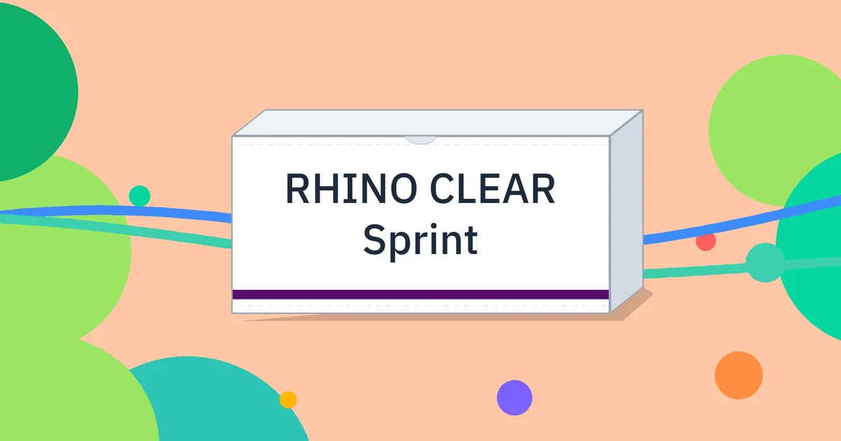 Symbolbild: Packung mit der Aufschrift RHINO CLEAR Sprint (PZN 03386767) – Verfügbarkeit und Bezug in Apotheken in Frankfurt am Main