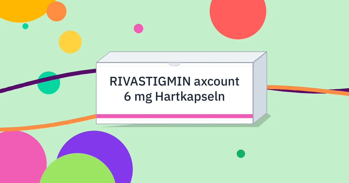 Symbolbild: Packung mit der Aufschrift RIVASTIGMIN axcount 6 mg Hartkapseln (PZN 16837929) – Verfügbarkeit und Bezug in Apotheken in Frankfurt am Main