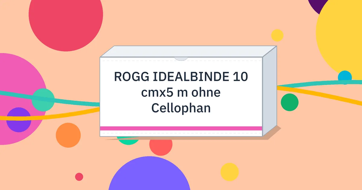 Symbolbild: Packung mit der Aufschrift ROGG IDEALBINDE 10 cmx5 m ohne Cellophan (PZN 16531018) – Verfügbarkeit und Bezug in Apotheken in Frankfurt am Main