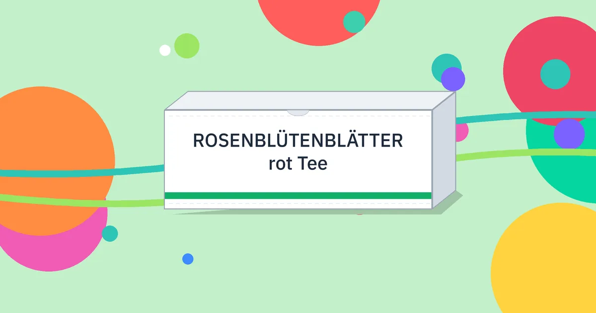 Symbolbild: Packung mit der Aufschrift ROSENBLÜTENBLÄTTER rot Tee (PZN 20278068) – Verfügbarkeit und Bezug in Apotheken in Frankfurt am Main