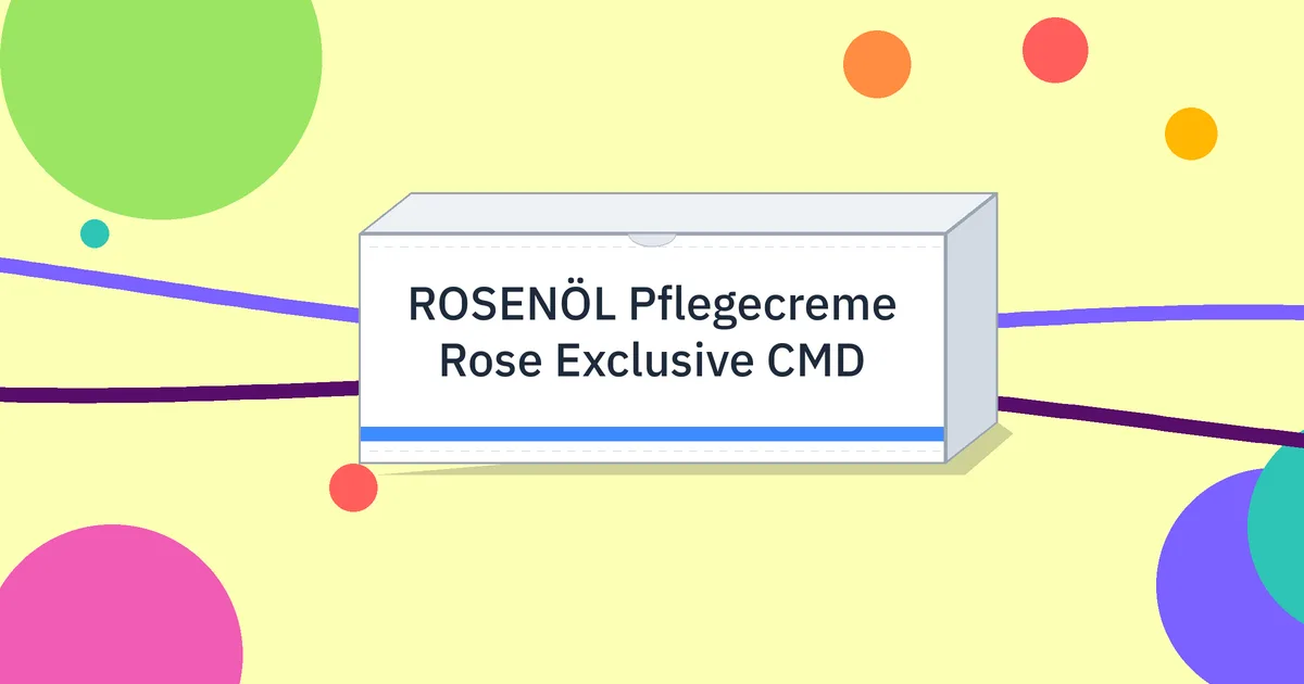 Symbolbild: Packung mit der Aufschrift ROSENÖL Pflegecreme Rose Exclusive CMD (PZN 10034508) – Verfügbarkeit und Bezug in Apotheken in Frankfurt am Main