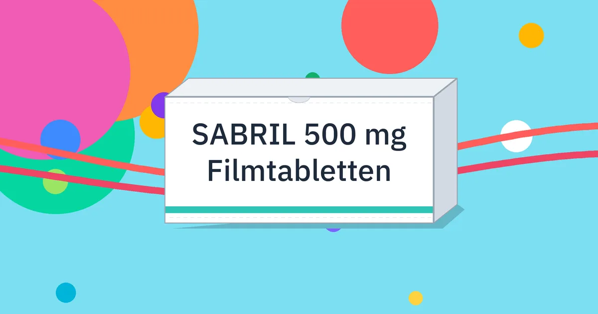 Symbolbild: Packung mit der Aufschrift SABRIL 500 mg Filmtabletten (PZN 17448265) – Verfügbarkeit und Bezug in Apotheken in Frankfurt am Main