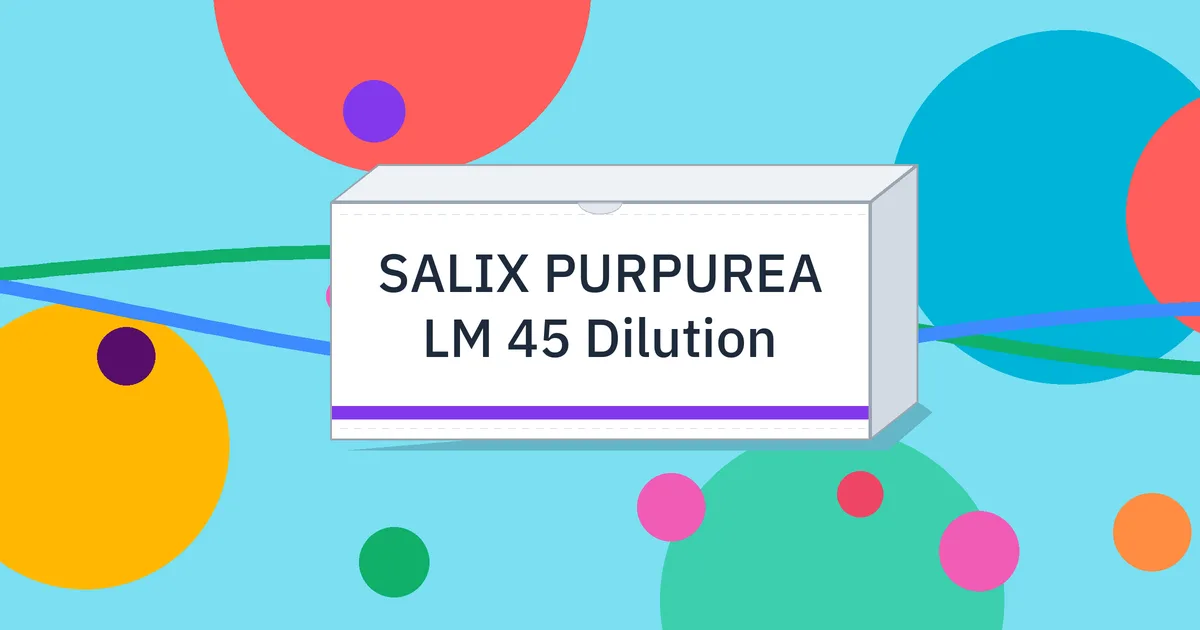 Symbolbild: Packung mit der Aufschrift SALIX PURPUREA LM 45 Dilution (PZN 13178811) – Verfügbarkeit und Bezug in Apotheken in Frankfurt am Main