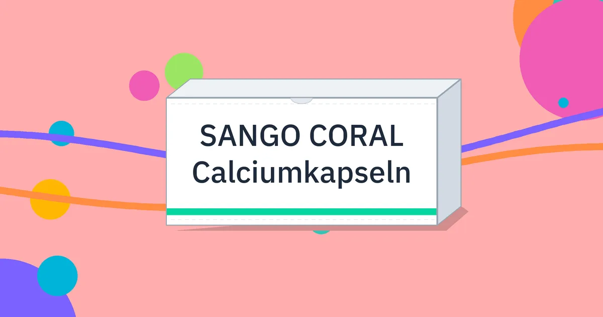 Symbolbild: Packung mit der Aufschrift SANGO CORAL Calciumkapseln (PZN 03416066) – Verfügbarkeit und Bezug in Apotheken in Frankfurt am Main