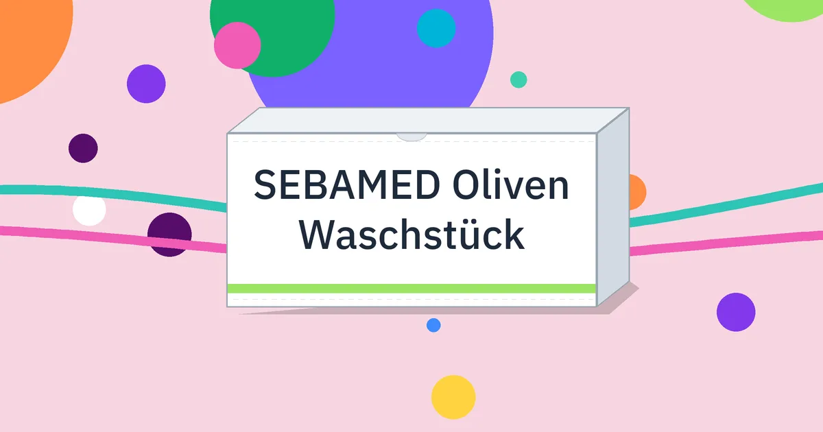 Symbolbild: Packung mit der Aufschrift SEBAMED Oliven Waschstück (PZN 19187567) – Verfügbarkeit und Bezug in Apotheken in Frankfurt am Main